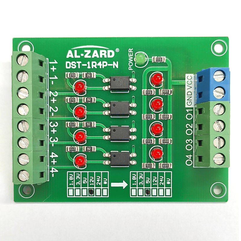 Modul convertor semnal 12V la 5V 4 canale cu optocuplor